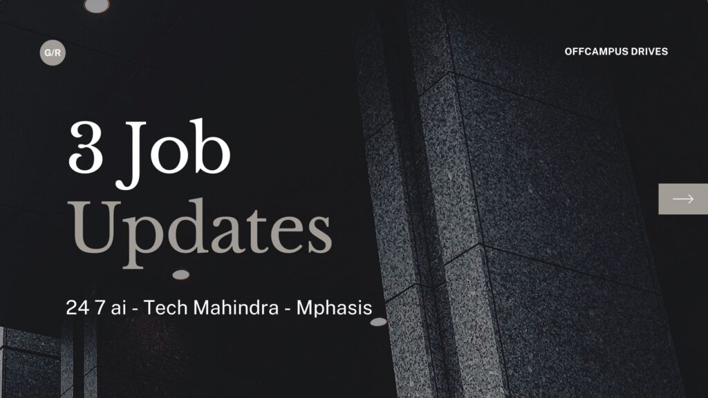 Off-Campus Job Drives - Fresher Jobs